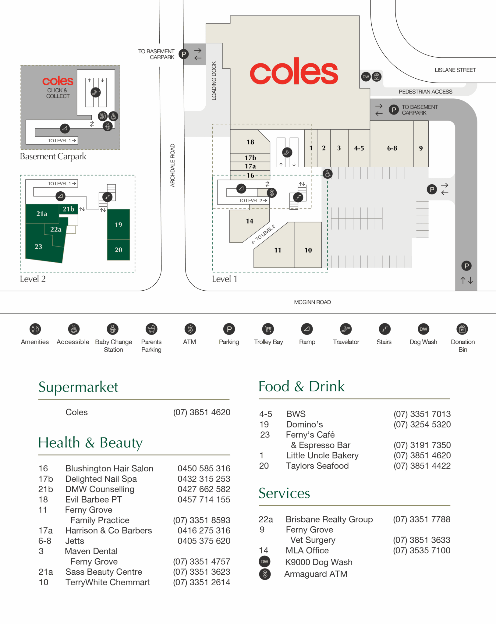 Centre Directory - Ferny Grove Shopping Village